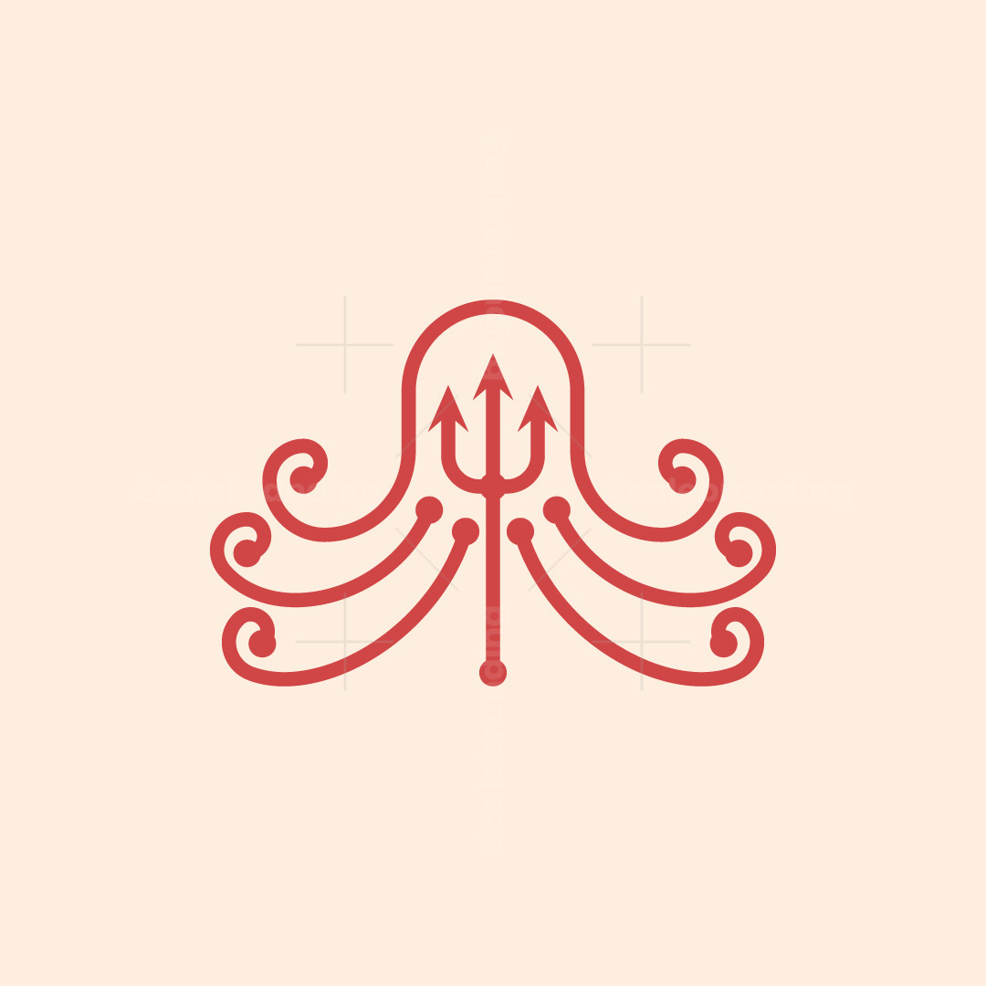 Octopus Trident Logo | Scalebranding