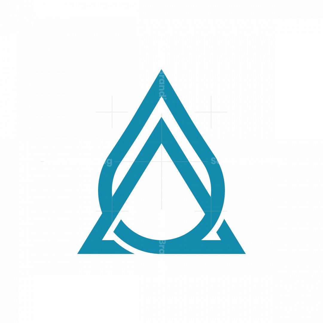 One Line Letter A Droplets Logo | Scalebranding