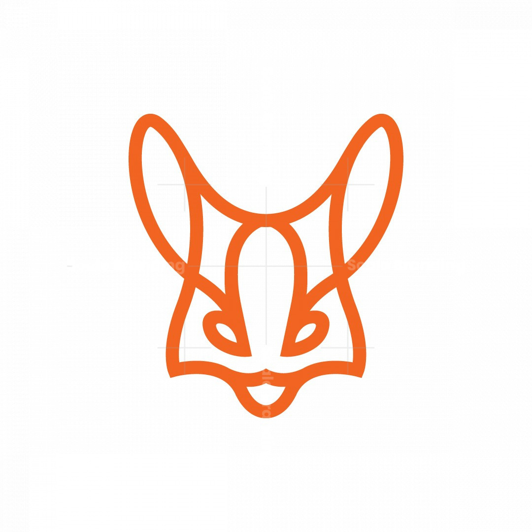 Orange Fennec Fox Logo Fox Head Logo Fennec Fox Logo | Scalebranding