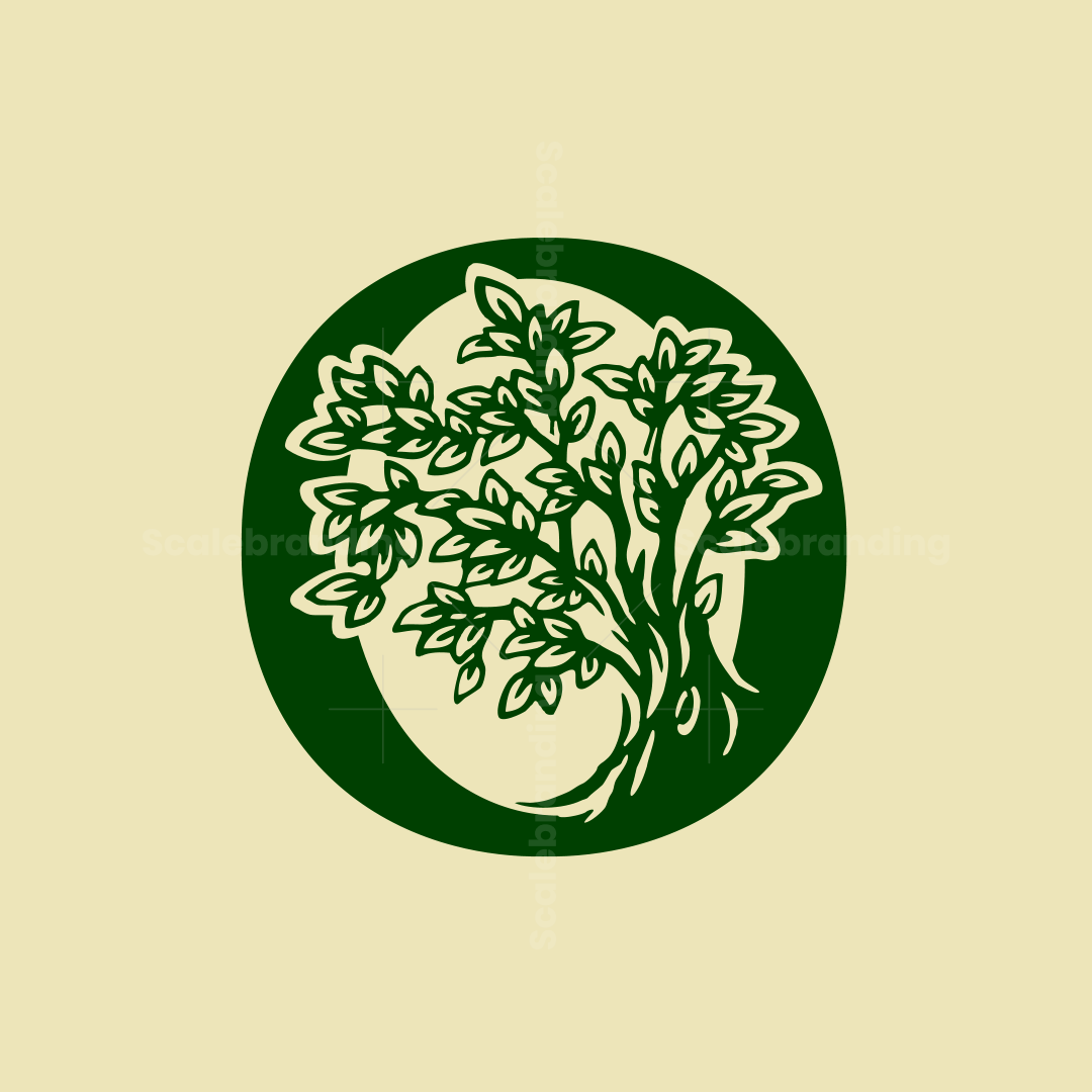 Ornamental Rustic O Tree logo | Scalebranding