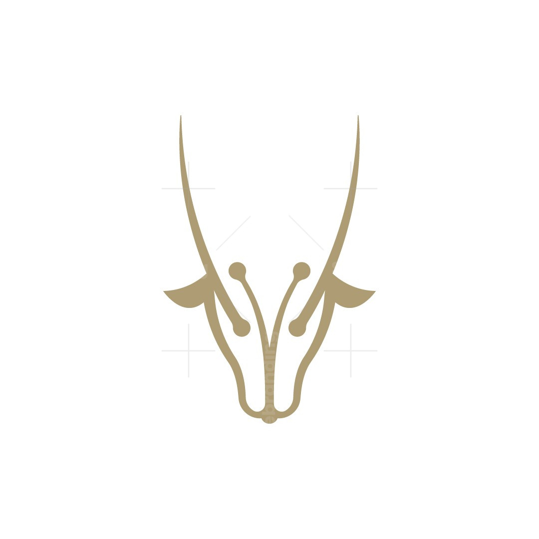 Oryx Head Two Gemsbok (Oryx Gazella) Face To Face, Kgalagadi