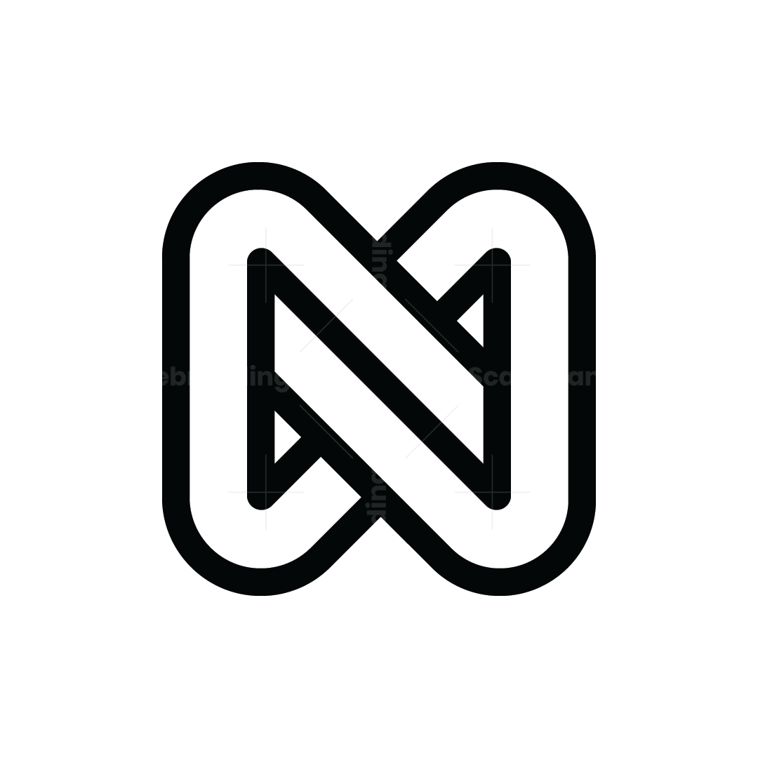 Trendy Overlapping Letter N Logo | Scalebranding