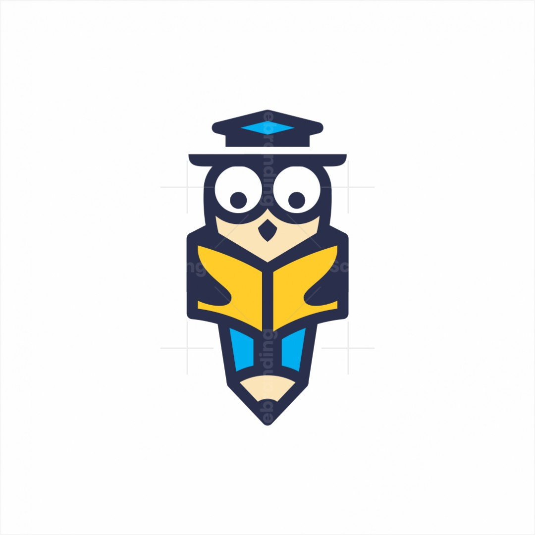 Owl Pencil Reading Book Logo | Scalebranding