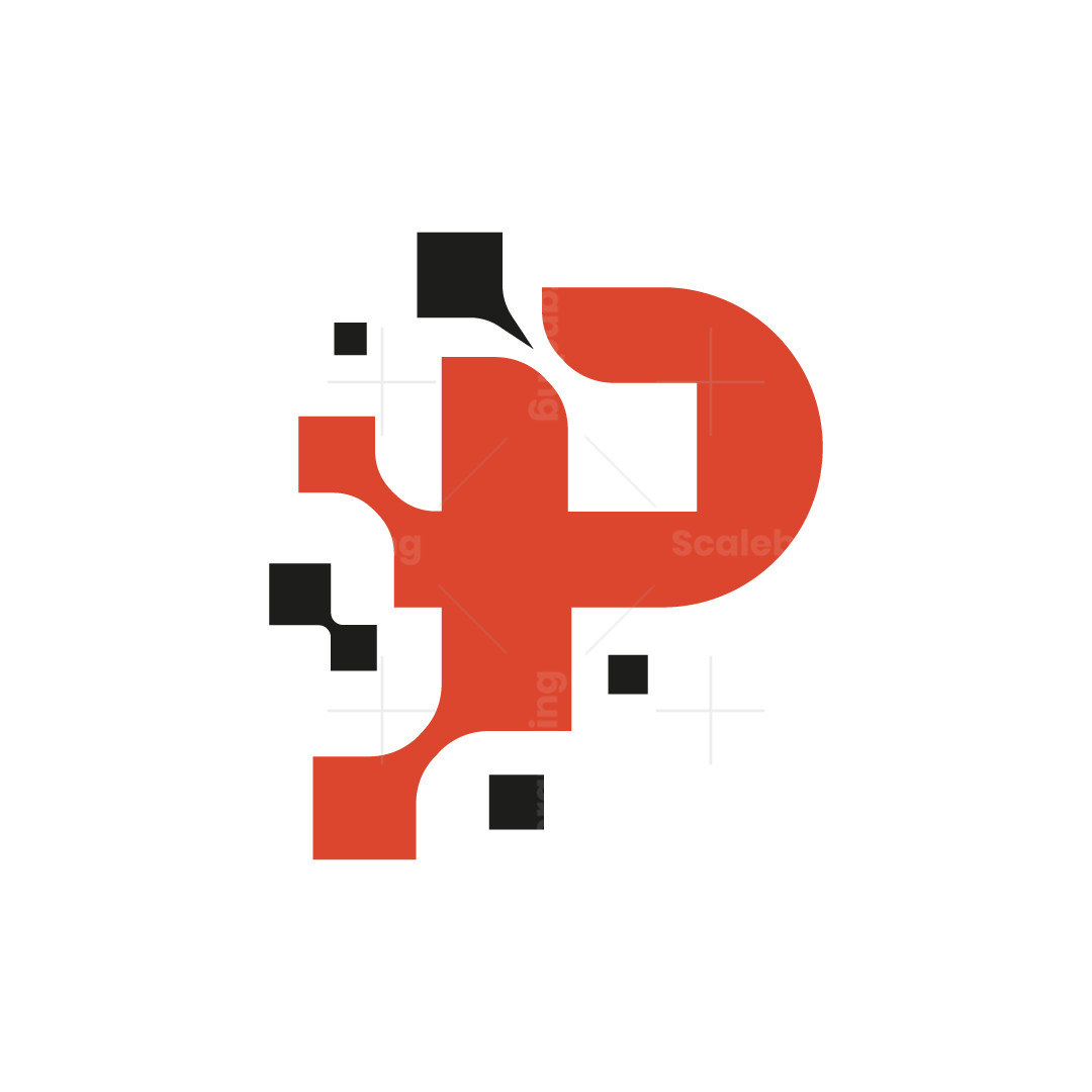 P Letter Digital Logo | Scalebranding