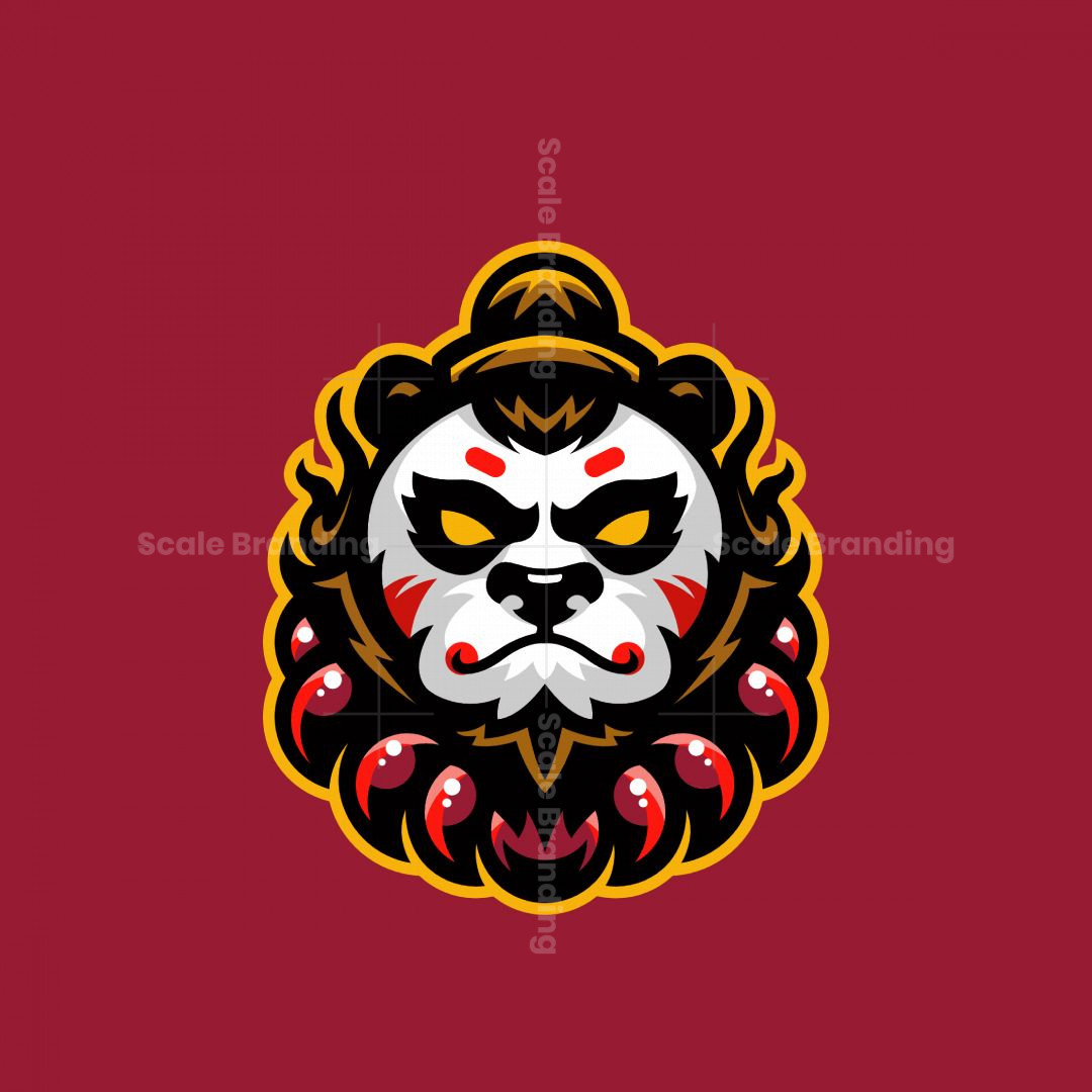 PANDA MONK MASCOT LOGO | Scalebranding