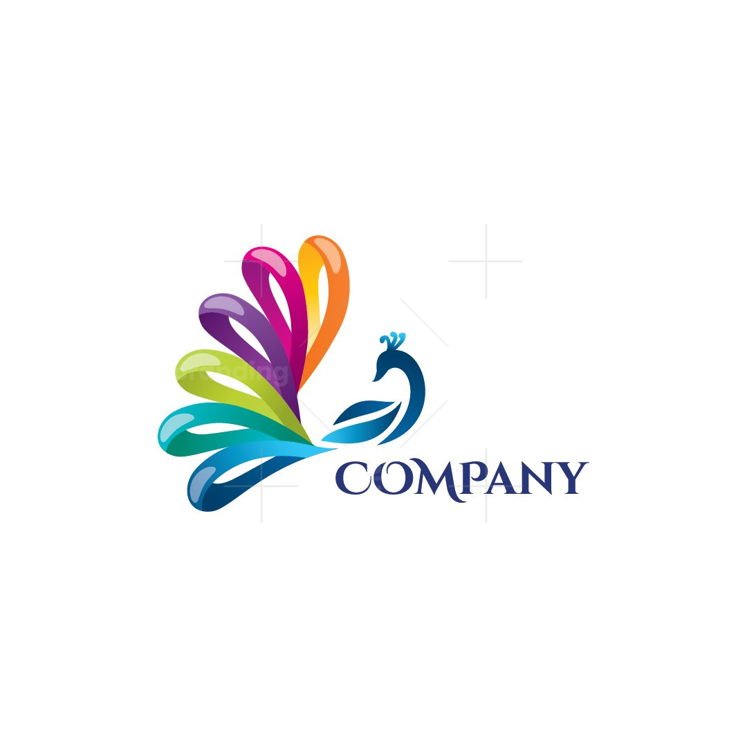 Peacock Logo Brand Name