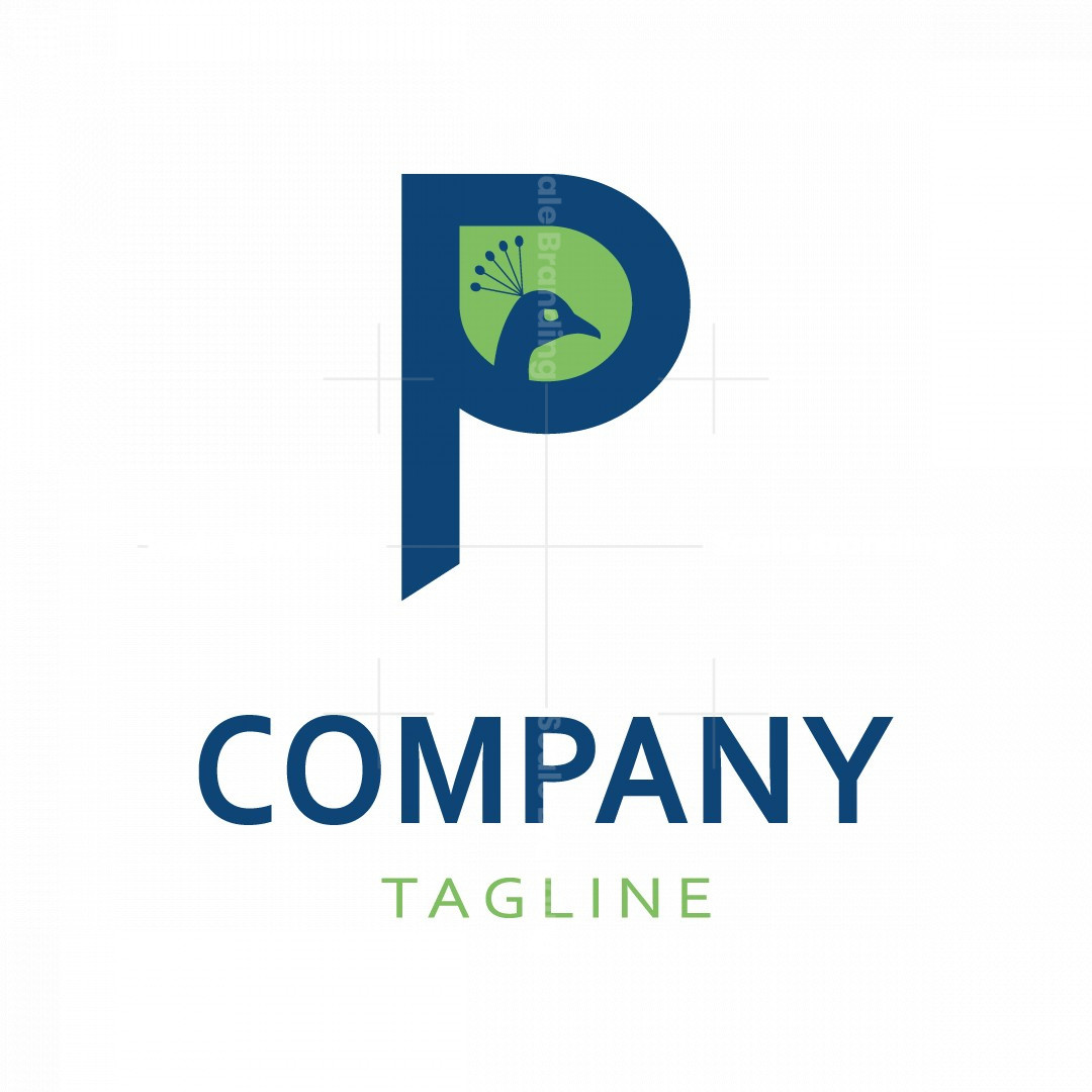 Peacock P Letter Logo | Scalebranding