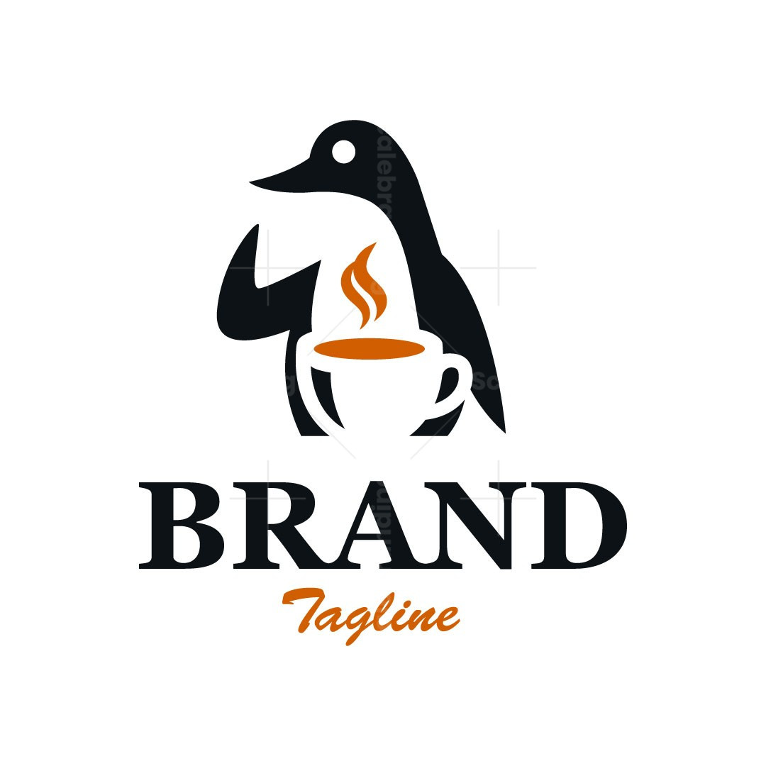 Penguin Coffee Cup Logo | Scalebranding