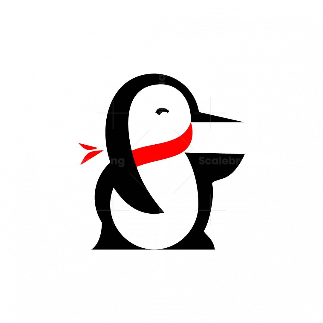penguin red Scarf Logo | Scalebranding
