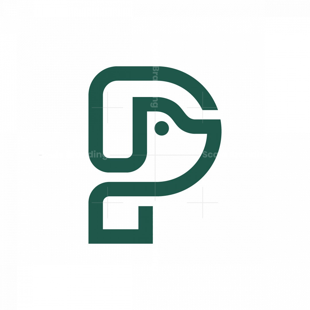Pet Dog Letter P Logo | Scalebranding