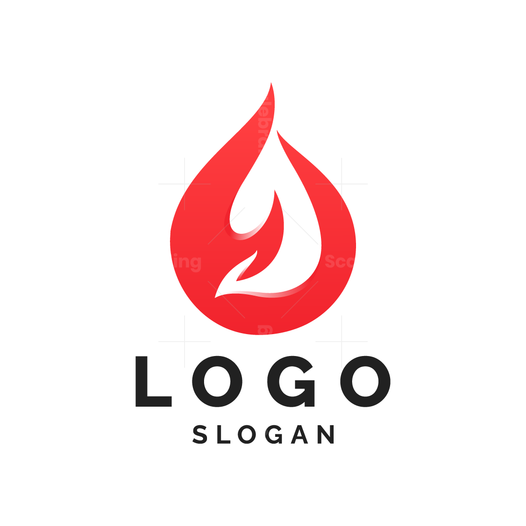 Iconic Phoenix Flame Negative Space Logo | Scalebranding
