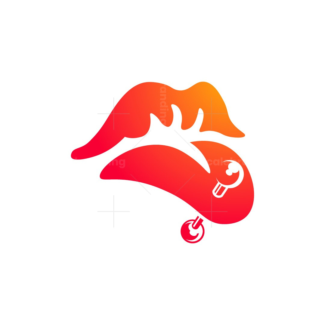 Piercing Rock Lips Logo | Scalebranding