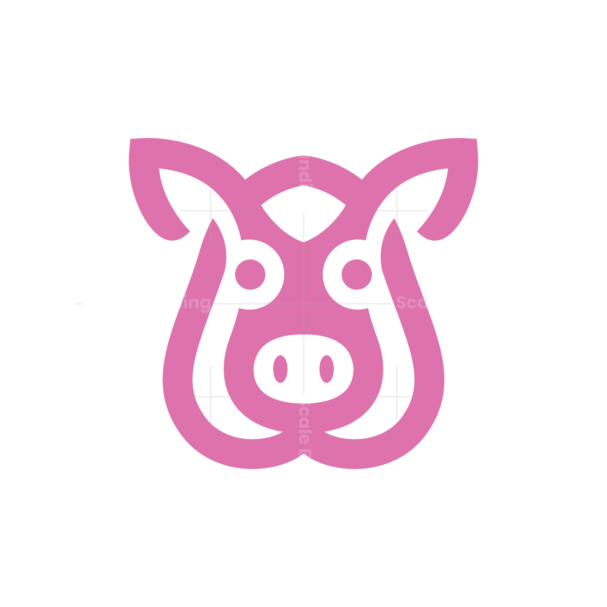 Pig Head Logo Simple Pig Logo | Scalebranding