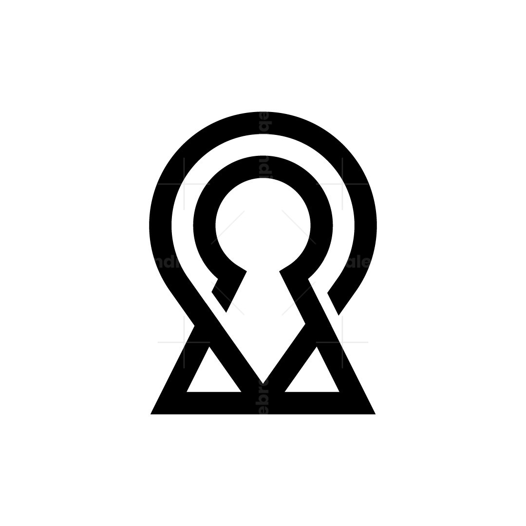 Pin Location Keyhole Logo | Scalebranding