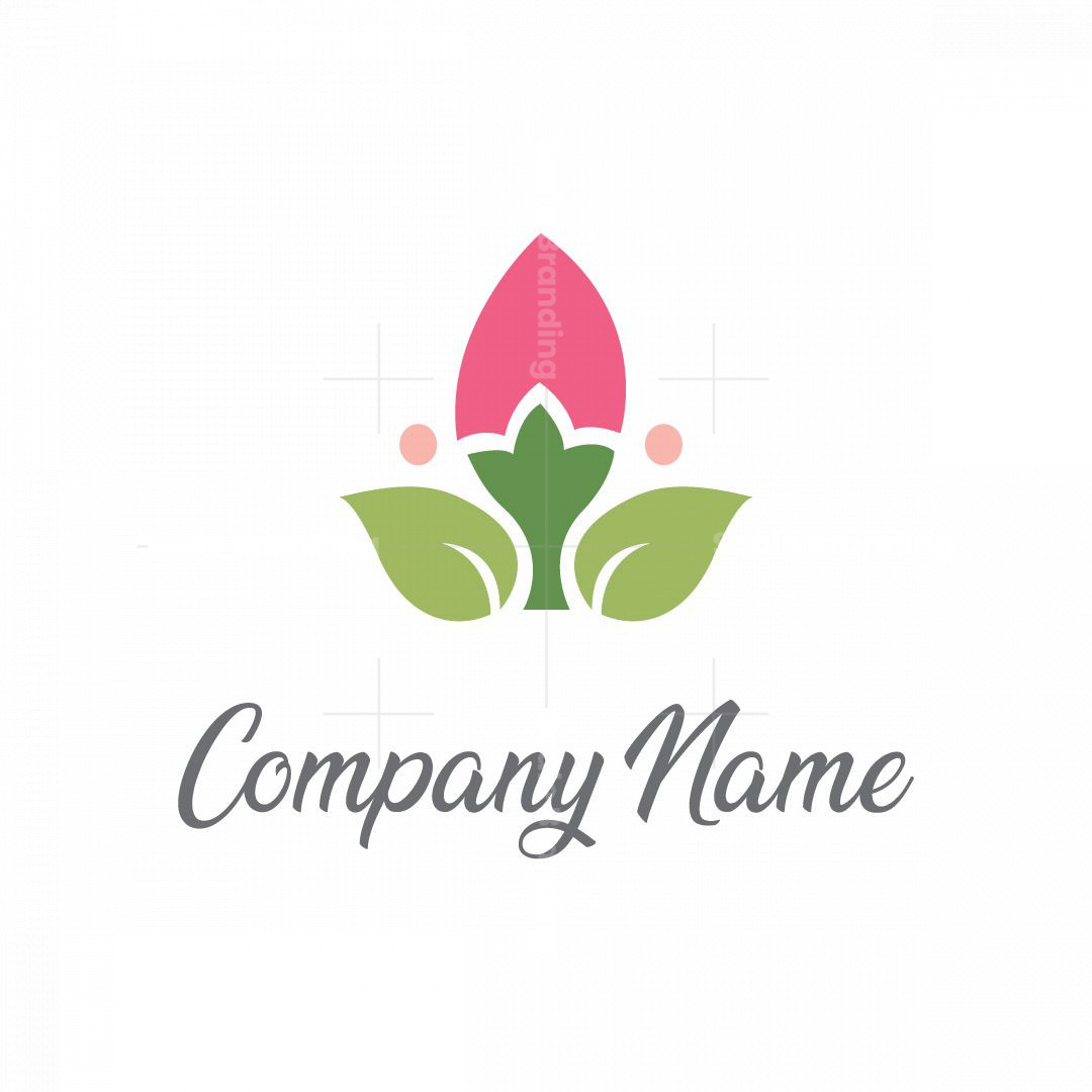 Pink Flower Bud Logo | Scalebranding
