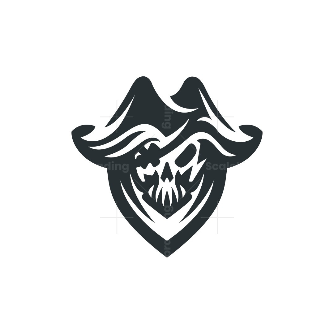 Pirate Skull Shield Logo | Scalebranding