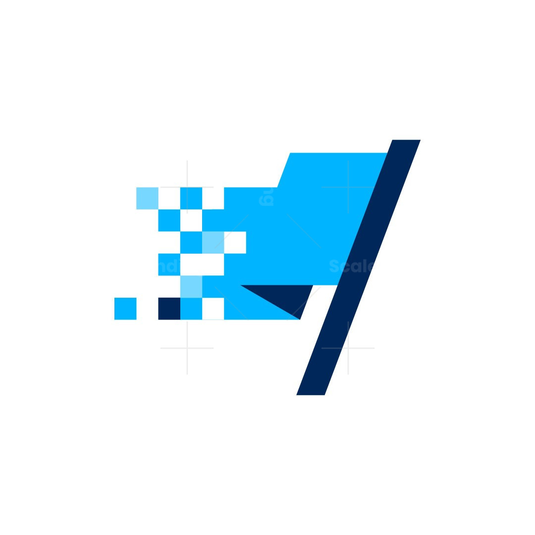 Pixel Flag Digital Logo | Scalebranding