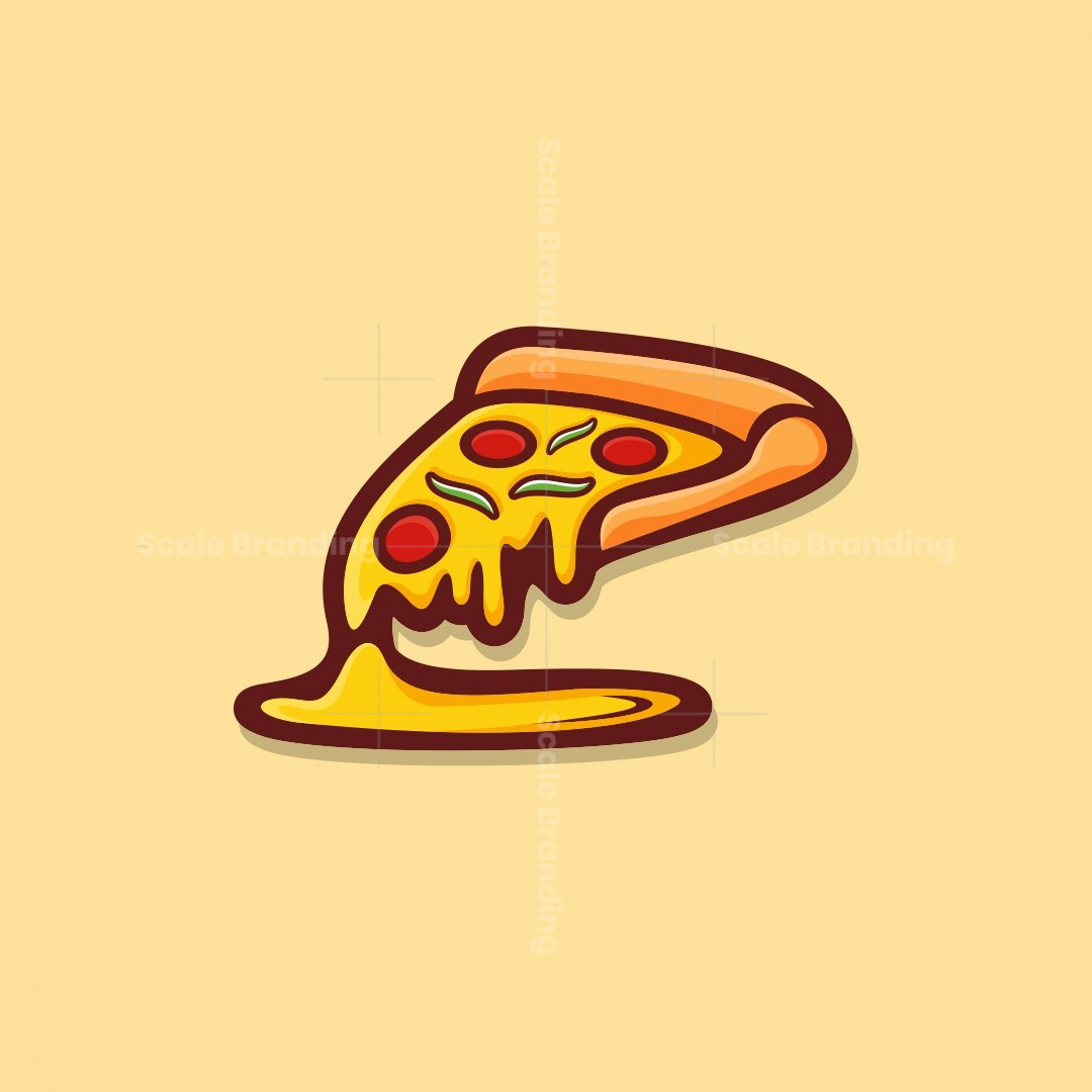 Cheese Pizza Logo Pizza Logo | Minimalist Black Cheese Emblem