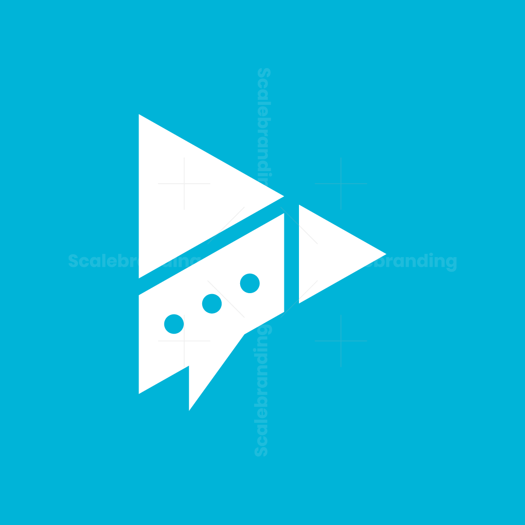 Play Button Chat Logo With A Modern Look | Scalebranding