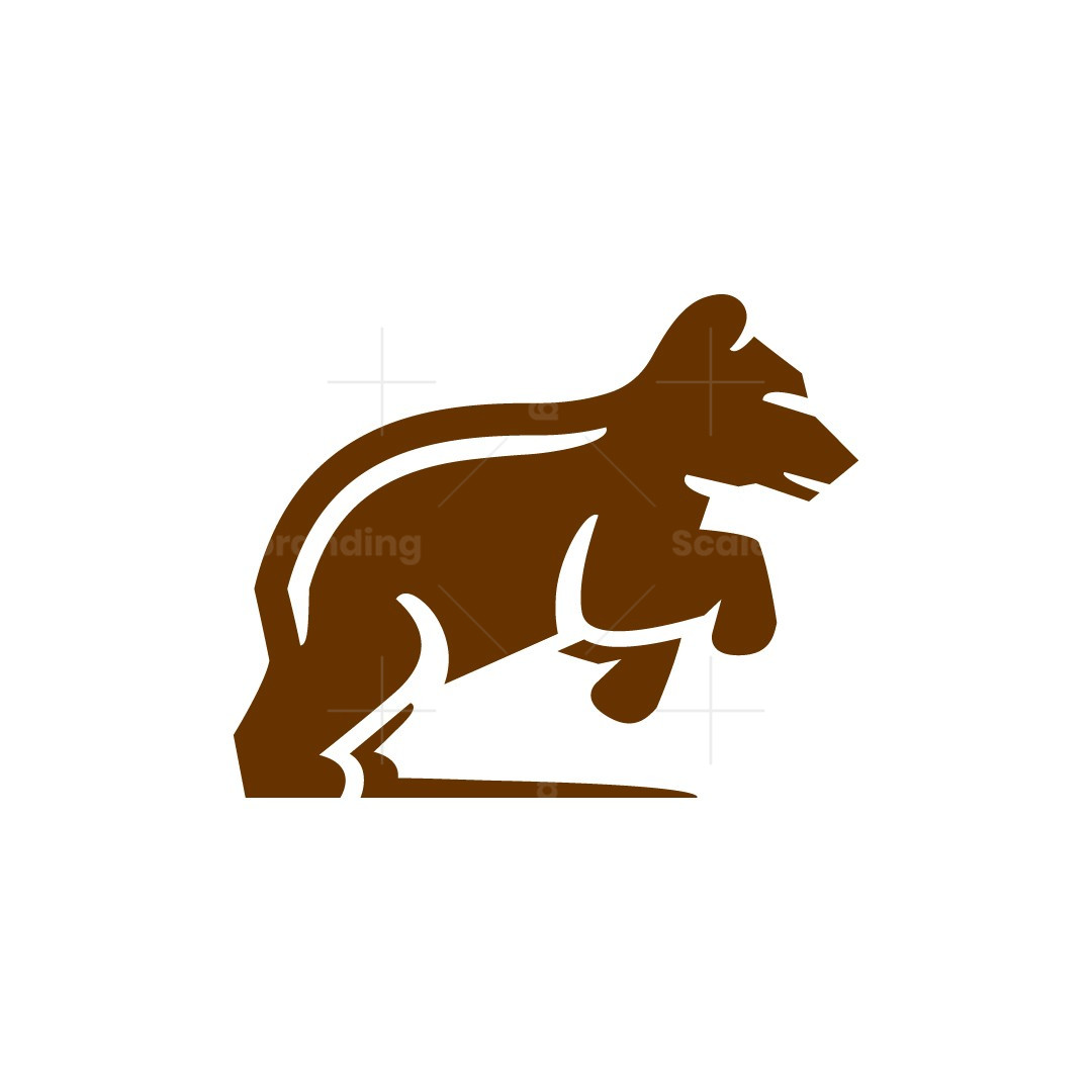 Playful Brown Bear Cub Logo | Scalebranding
