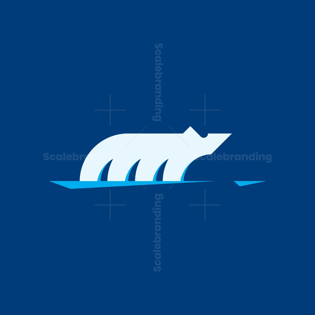 Polar Bear On Ice Floe Logo | Scalebranding