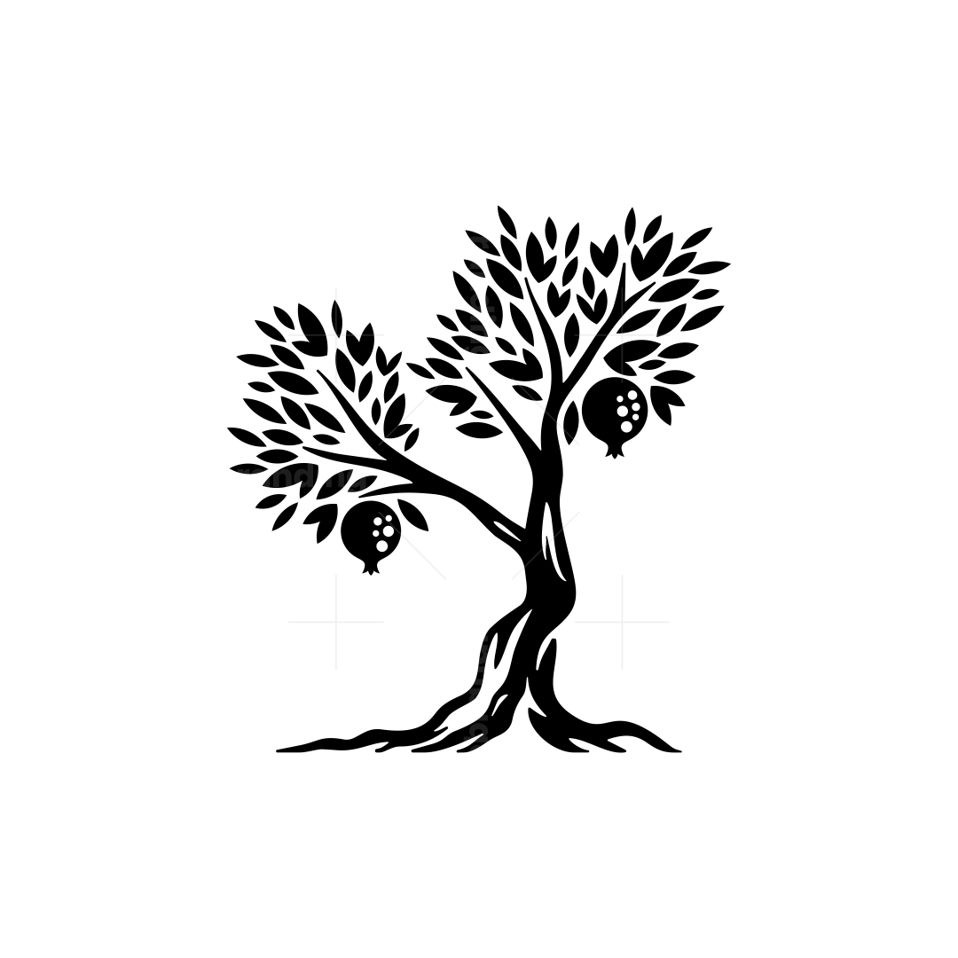 Organic Pomegranate Tree Logo Design | Scalebranding