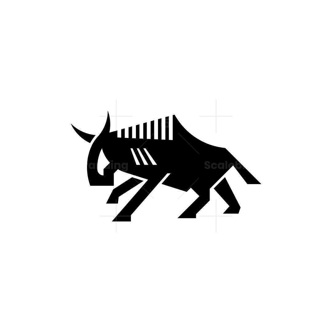Powerful Wildebeest Gnu Logo | Scalebranding