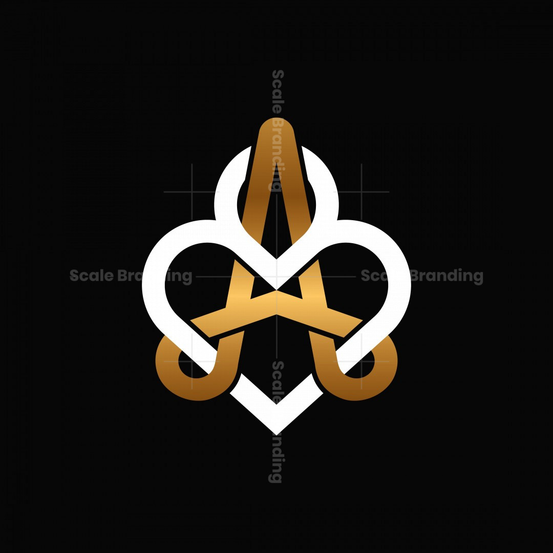 A Letter Love Logo Yn Initial Love Template Logo Stock Illustration