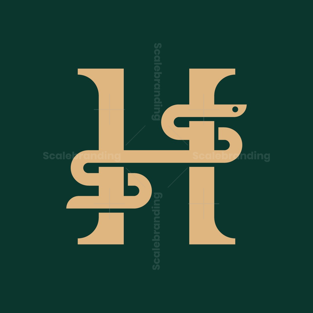 Premium H Snake Logo | Scalebranding