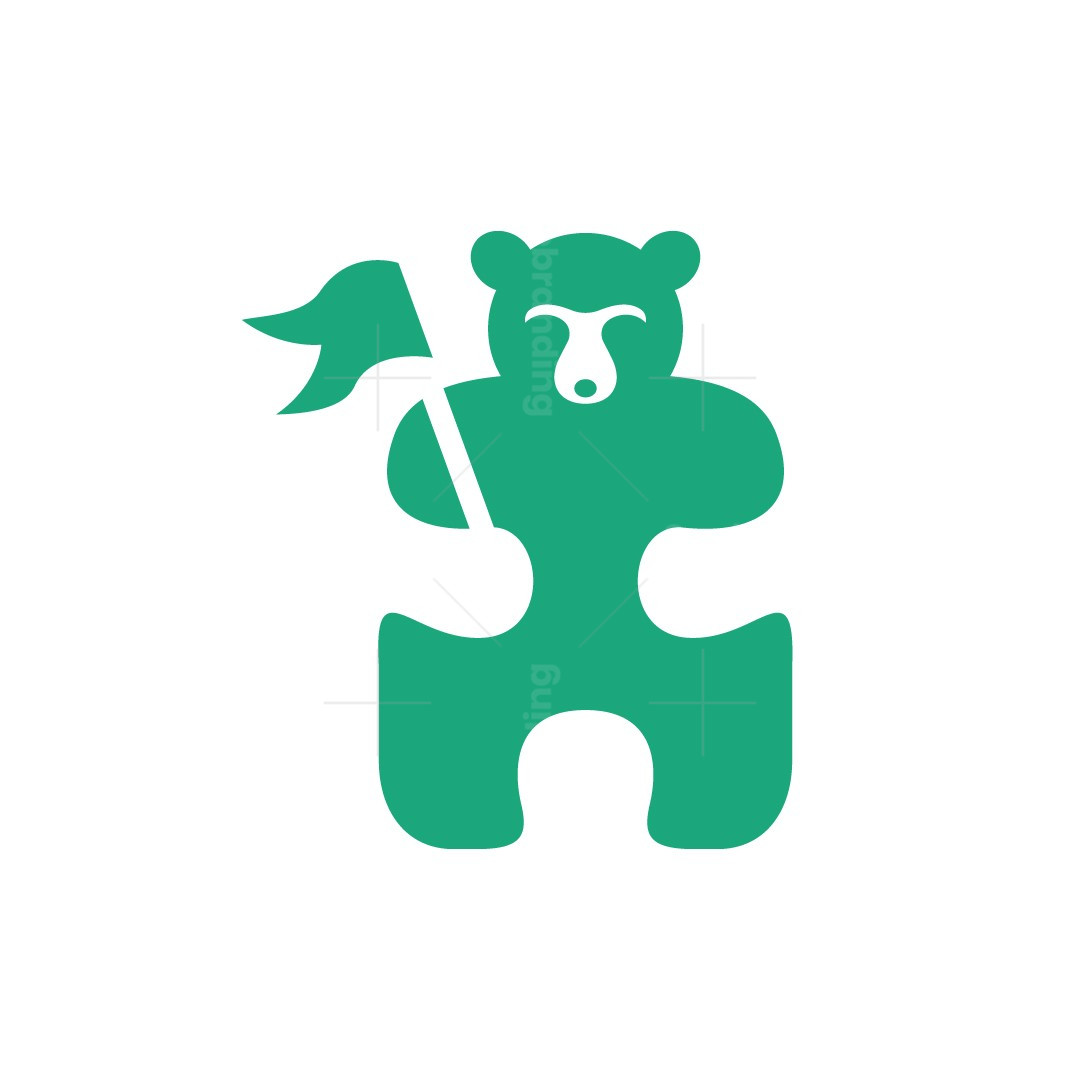 Puzzle Bear Flag Logo | Scalebranding