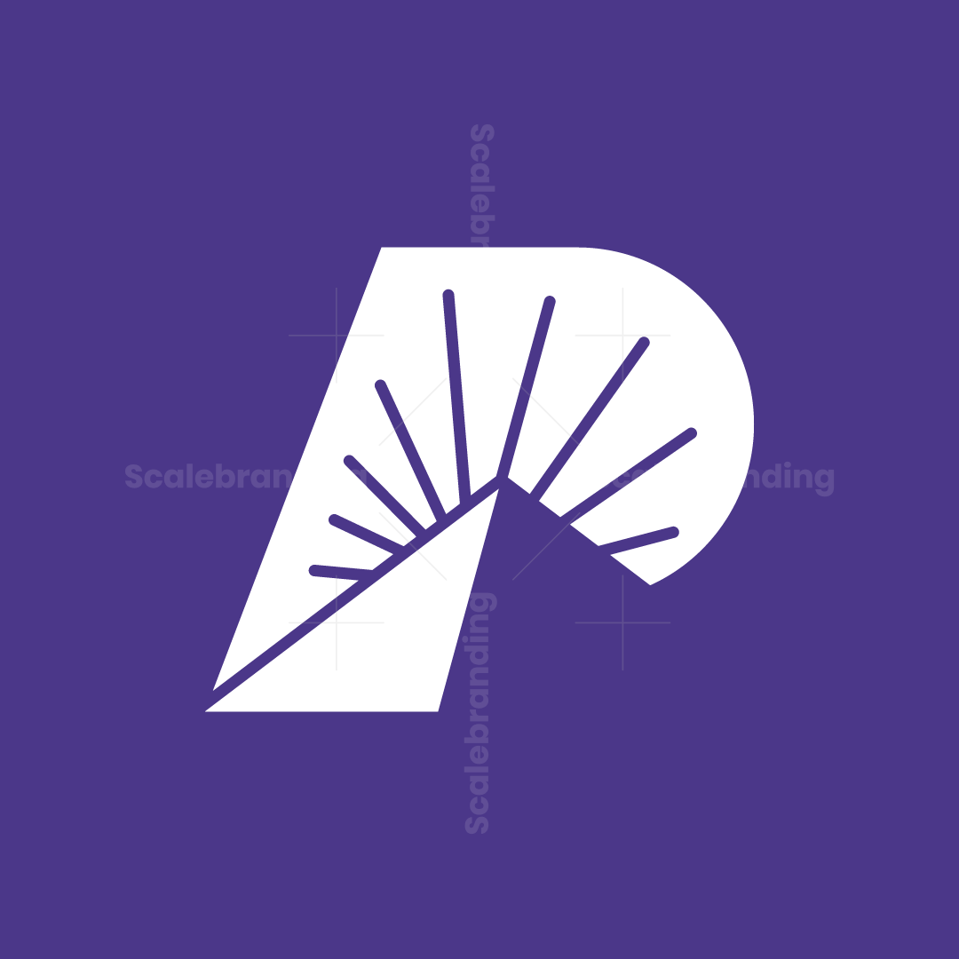 Pyramid and Letter P Logo | Scalebranding