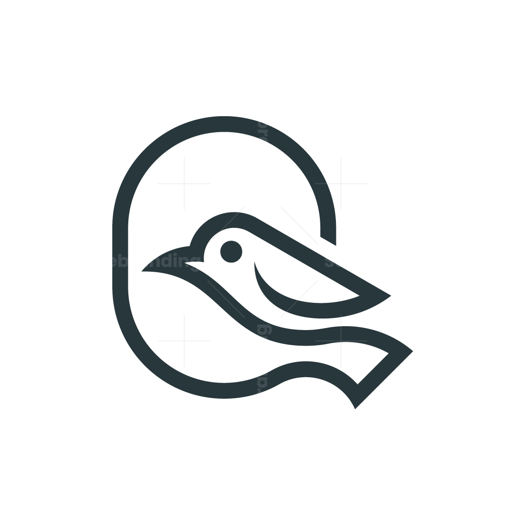 Q Bird Letter Mark Logo | Scalebranding
