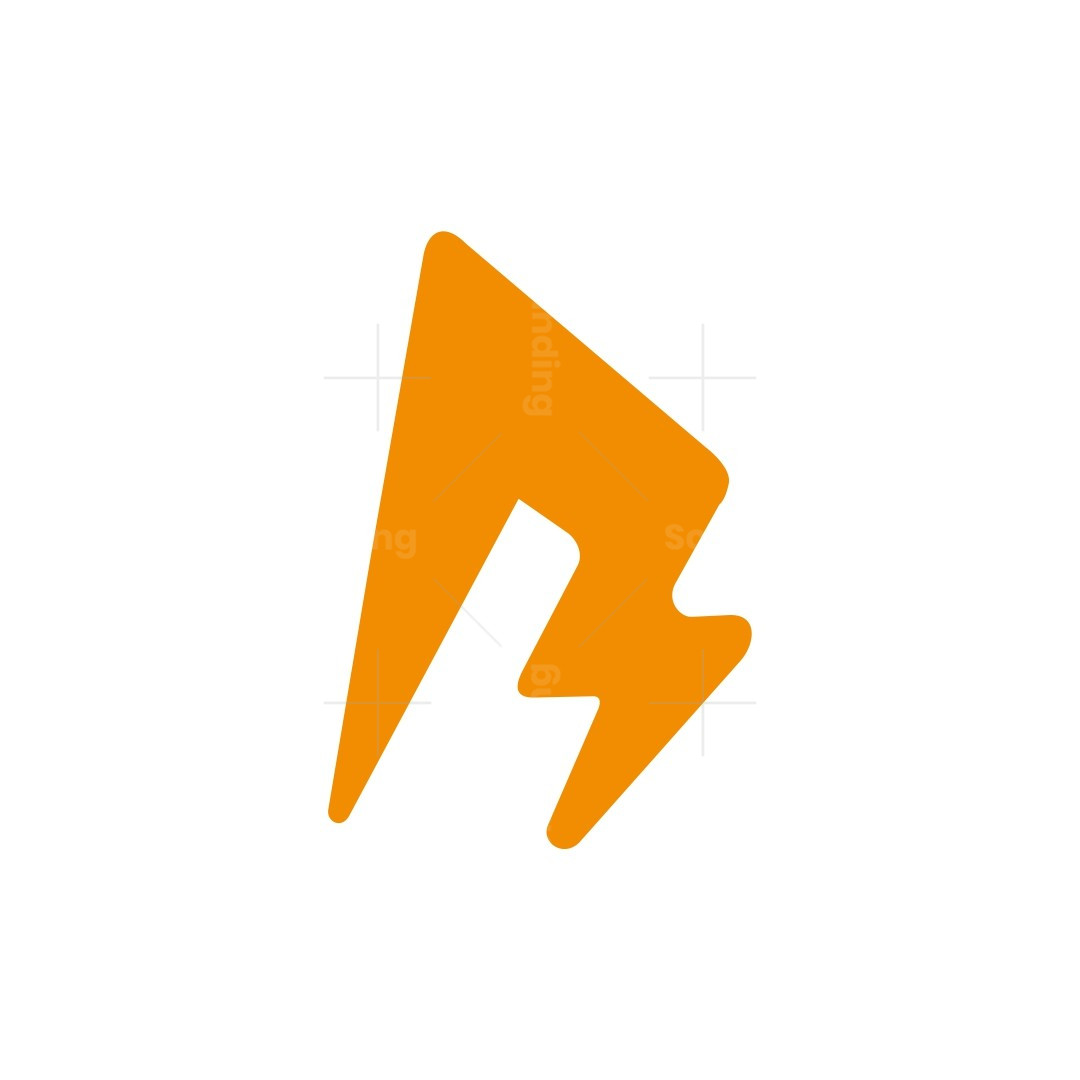 R Letter Lightning Bolt Thunder Logo | Scalebranding