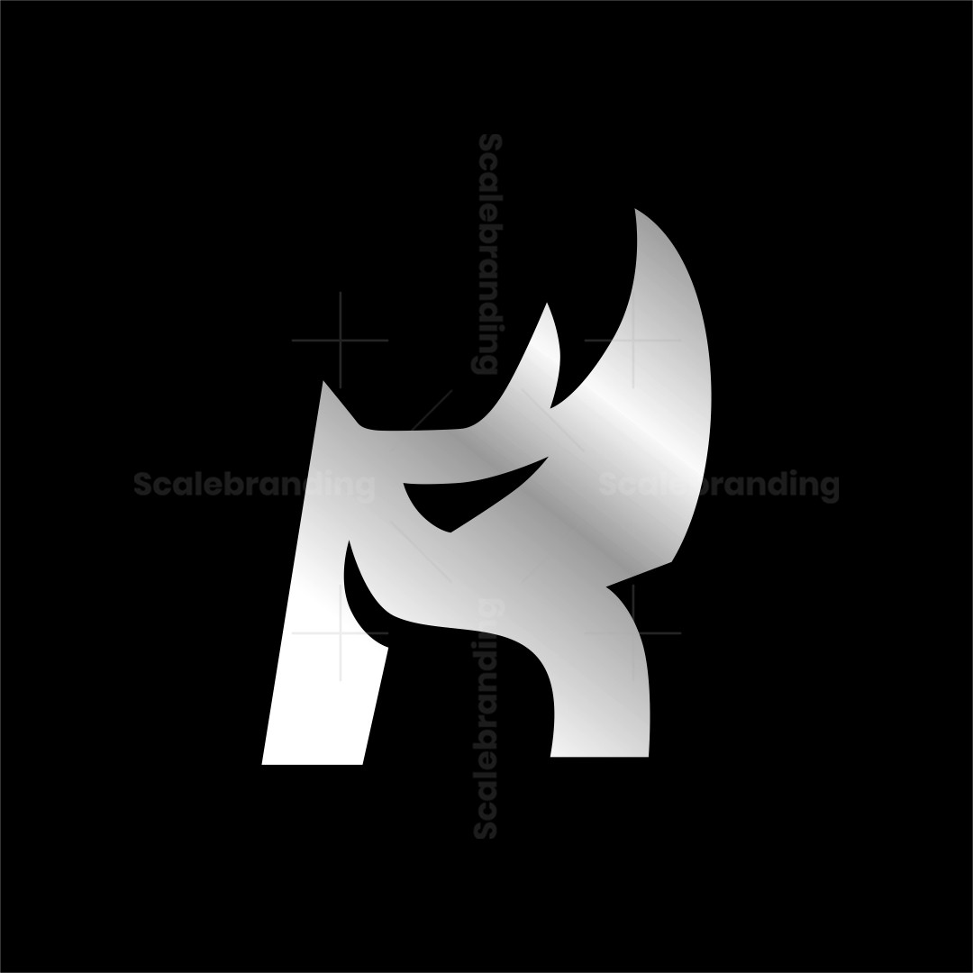R Letter Rhino Logo | Scalebranding