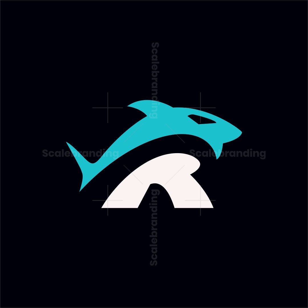 R Letter Shark Logo | Scalebranding