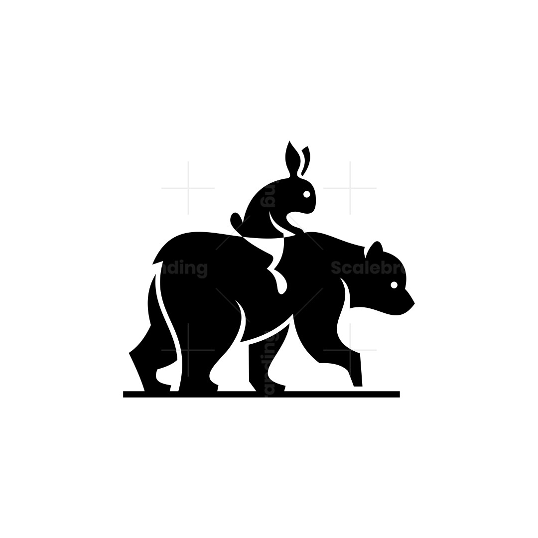 Rabbit Riding A Bear Logo | Scalebranding