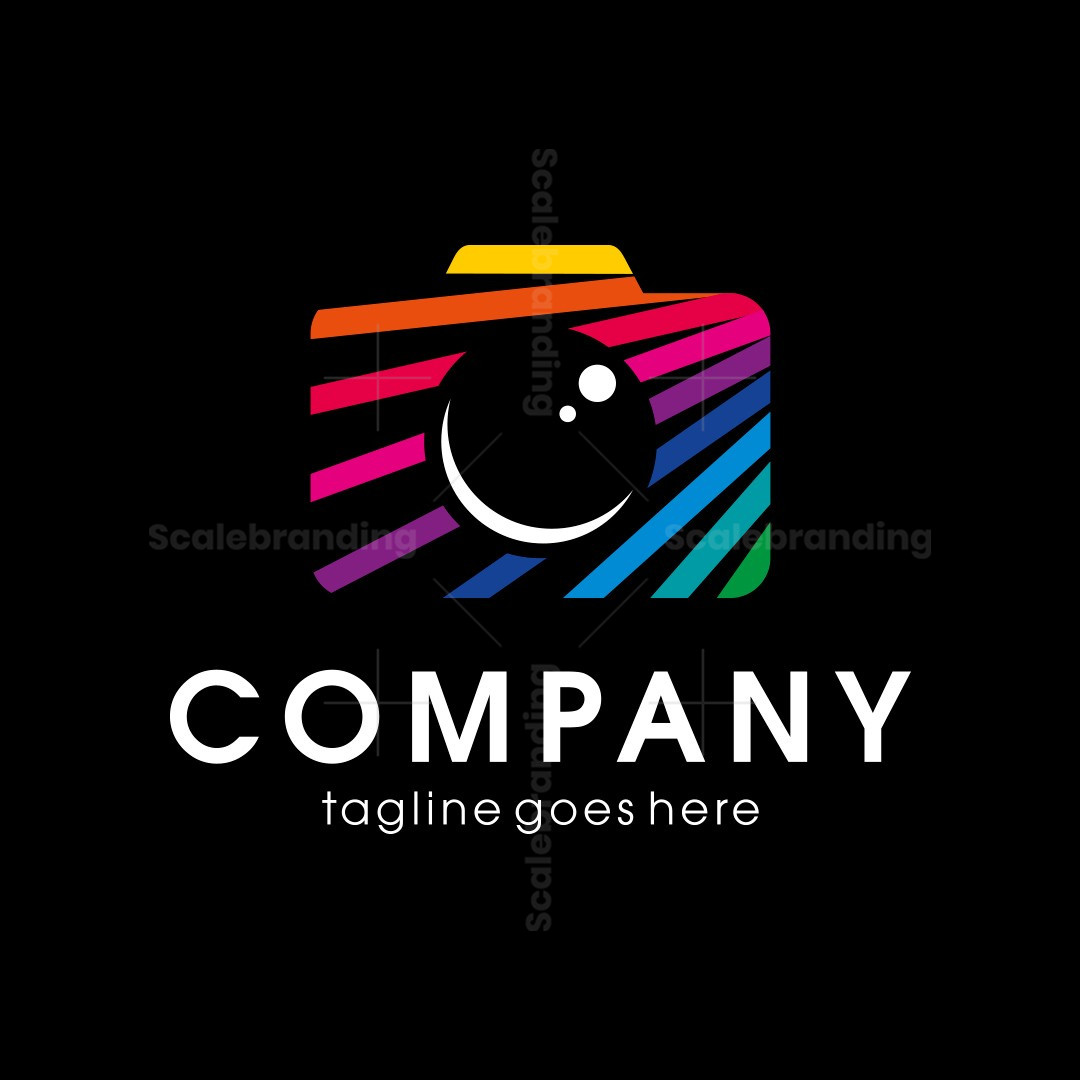 Unique and modern Rainbow Camera Logo | Scalebranding