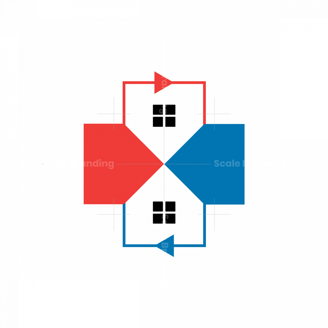 Real estate and dynamic arrows logo | Scalebranding
