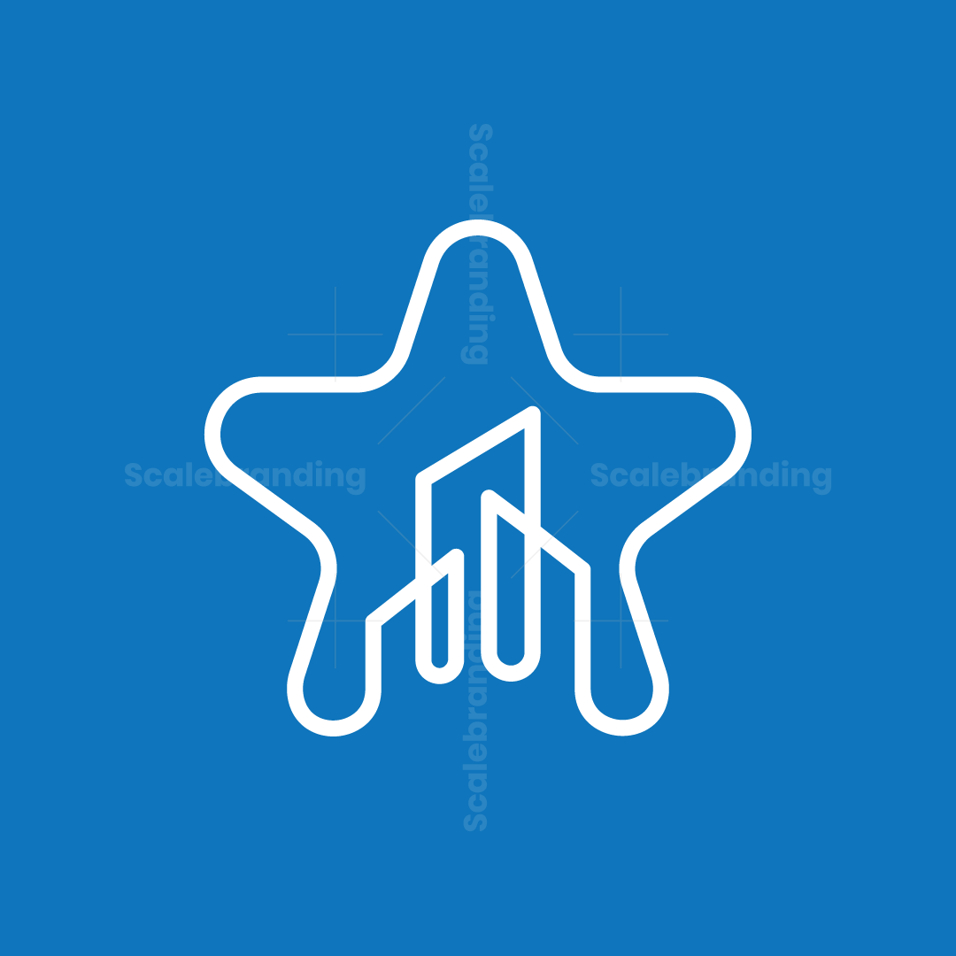 modern simple star real estate logo | Scalebranding