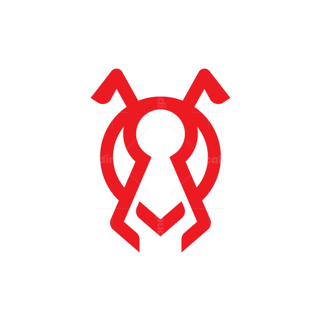 Red Ant With Keyhole logo | Scalebranding