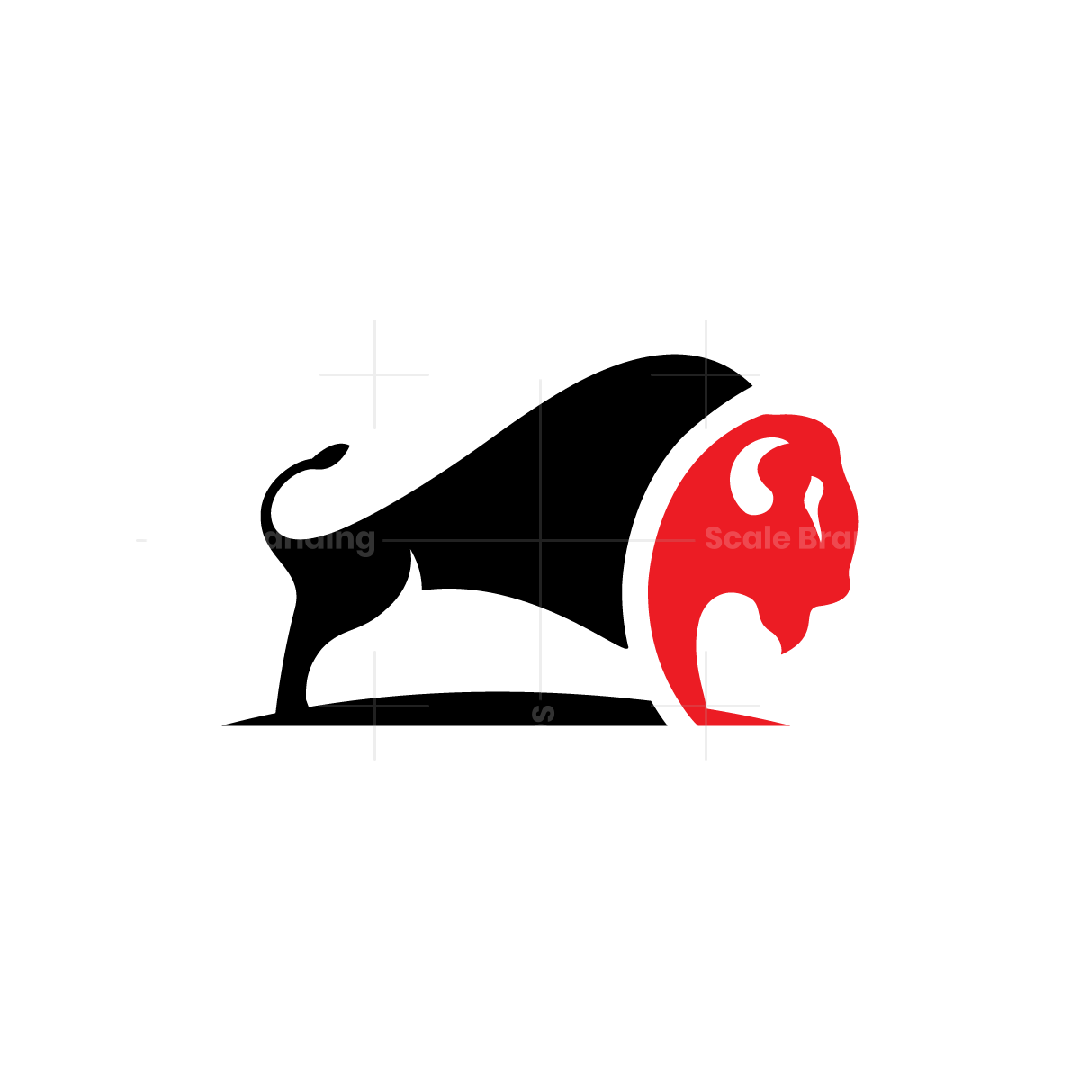 Red Black Bison Logo | Scalebranding