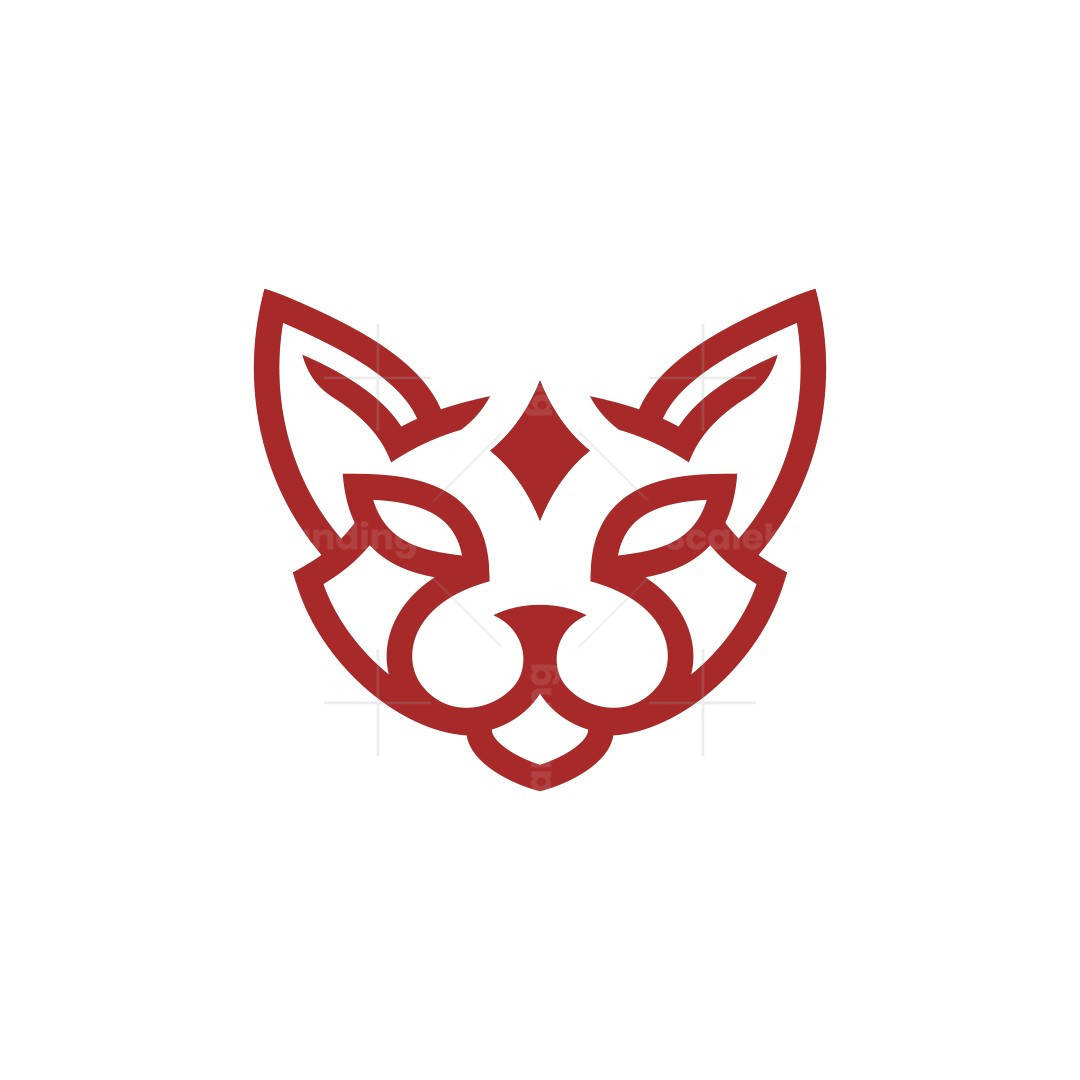Black And Red Cat Logo