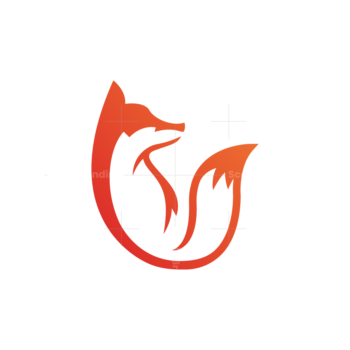 Tail Red Fox Logo Stylized Fox Logo | Scalebranding