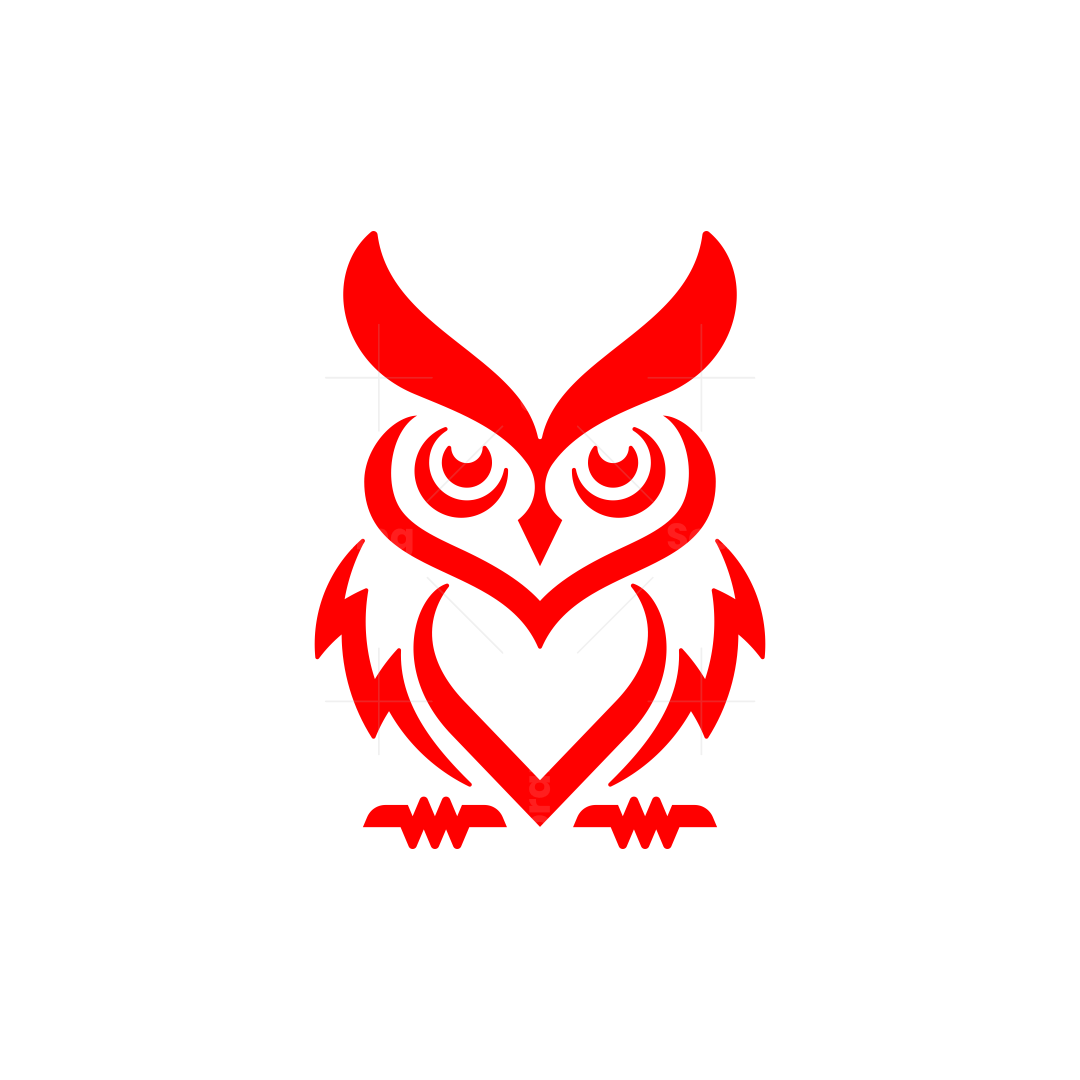 Iconic Love Owl Bird Logo | Scalebranding
