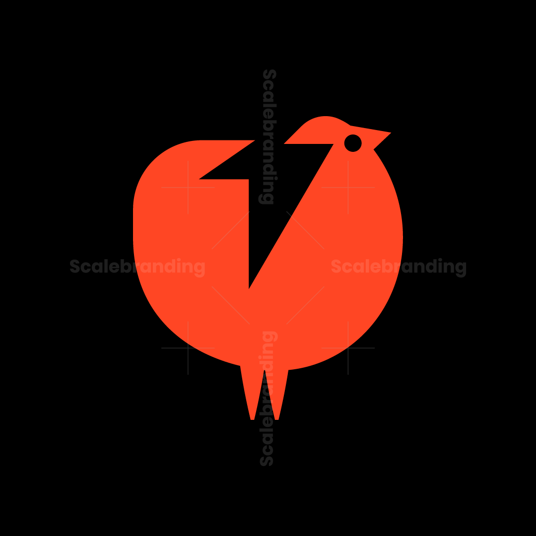 dynamic rooster energy thunder logo | Scalebranding