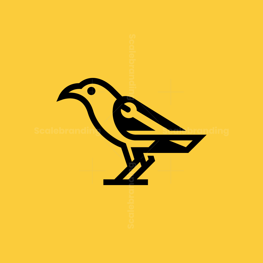 Logo Of Crow In Golden Color Cartoon Vector Cartoondealercom 84210199