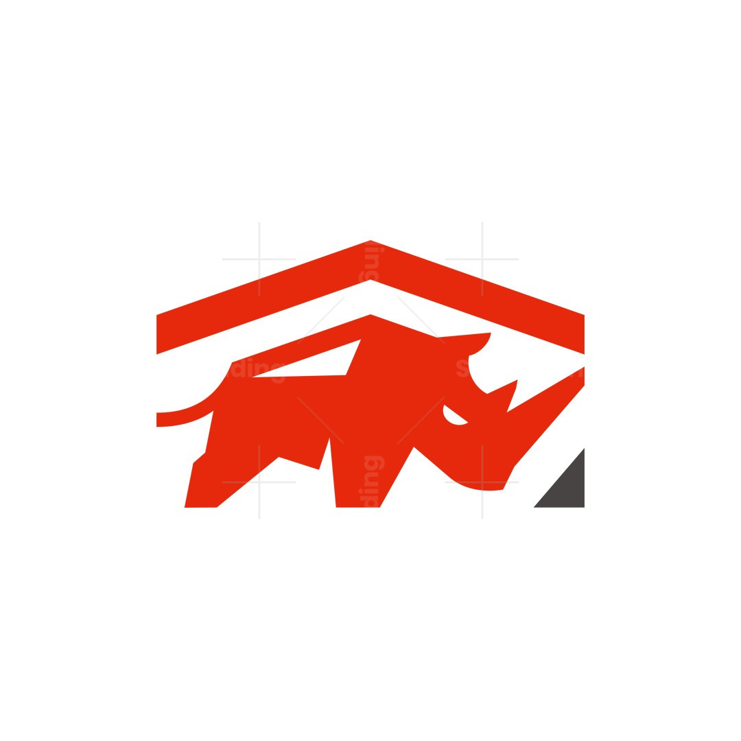Rhino Home or Construction or Roof Logo | Scalebranding