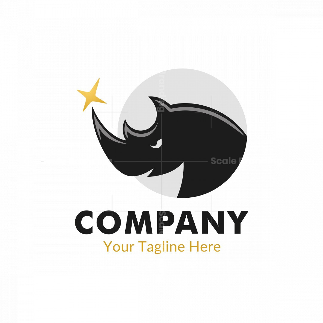 Creative and modern Rhino Star Logo | Scalebranding