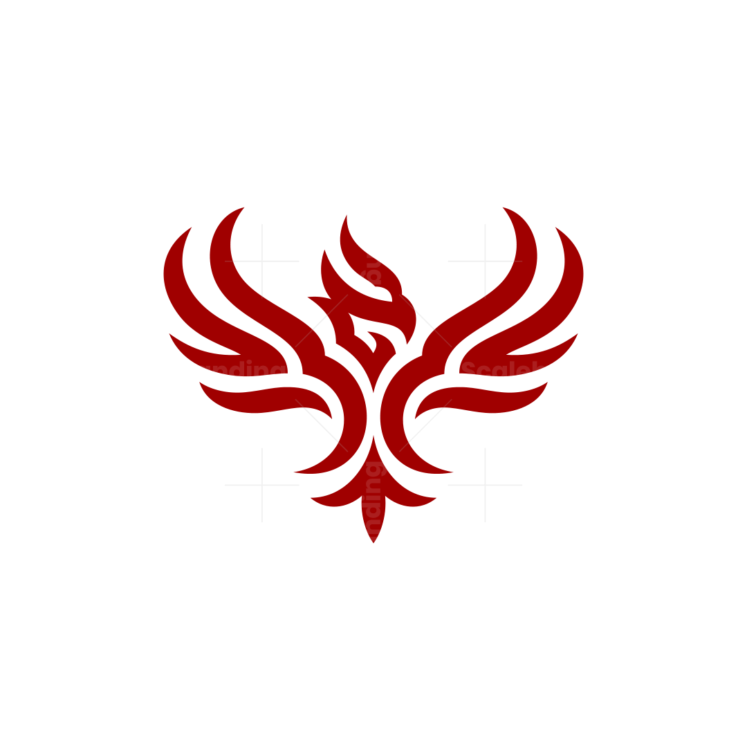 Rising Flame Phoenix Bird logo | Scalebranding