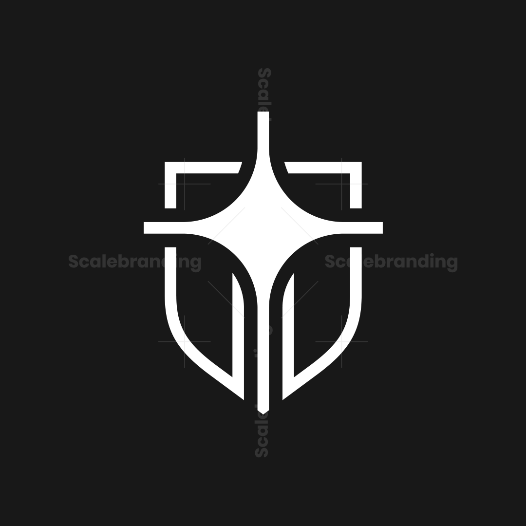 Rising Star Shield Technology Flare Space Logo | Scalebranding